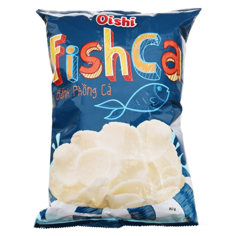 Oishi Fishda Puffed Snack 80g X 12 Bags • Vietnam FMCG GOODS Wholesaler