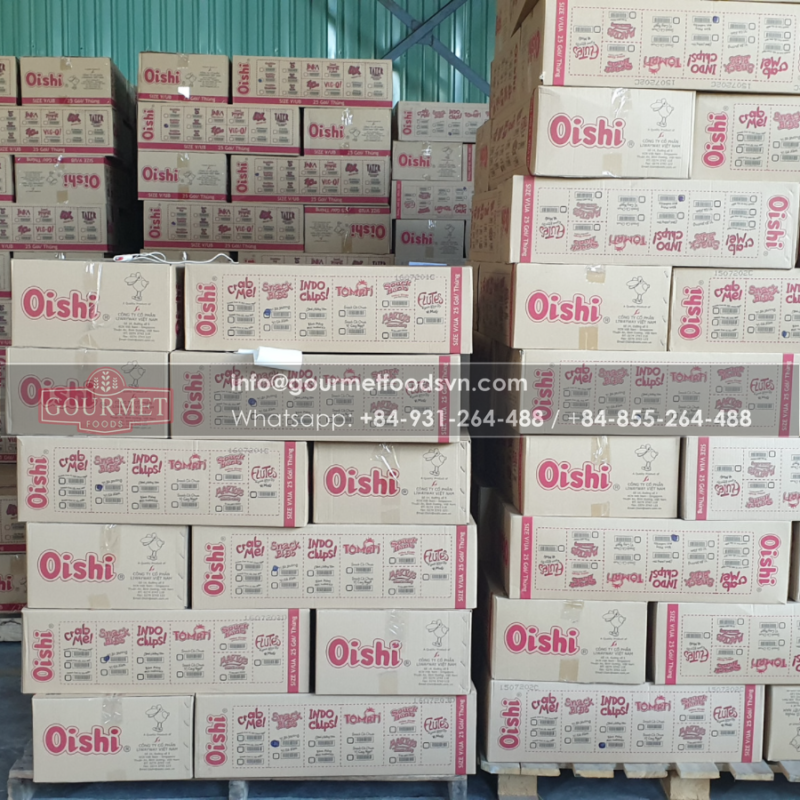 Oishi Fishda Puffed Snack 80g X 12 Bags • Vietnam FMCG GOODS Wholesaler