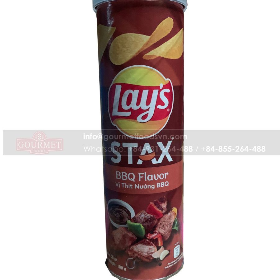 Lay's Stax BBQ Flavor Potato Chips 100g X 16 Cans