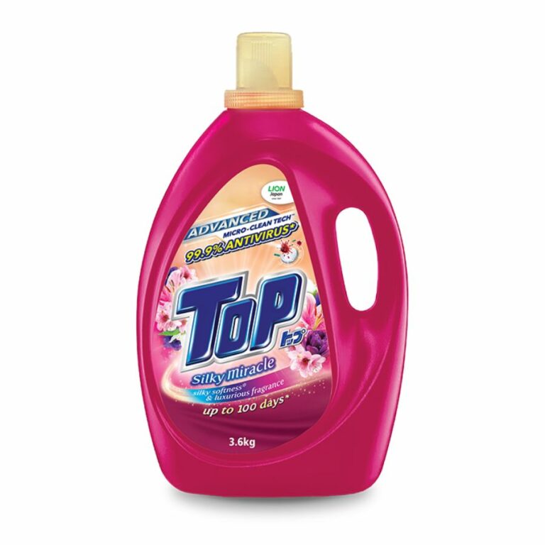 Top Liquid Detergent Silky Miracle 3.6kg X 4 Bottles